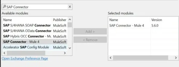Mule integration with SAP
